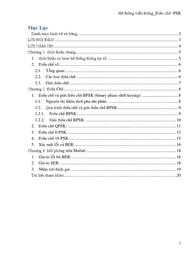 Hệ Thống Viễn Thông_Điều Chế M-PSK | PDF