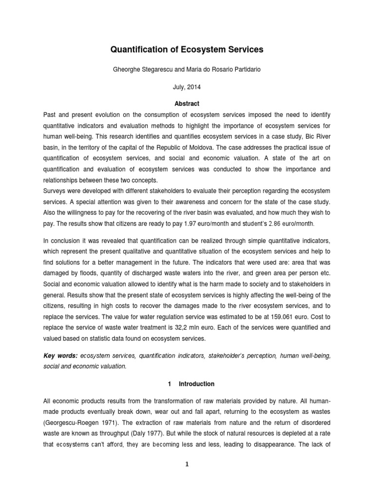 Ecosystem Services | Download Free PDF | Ecosystem Services | Ecosystem