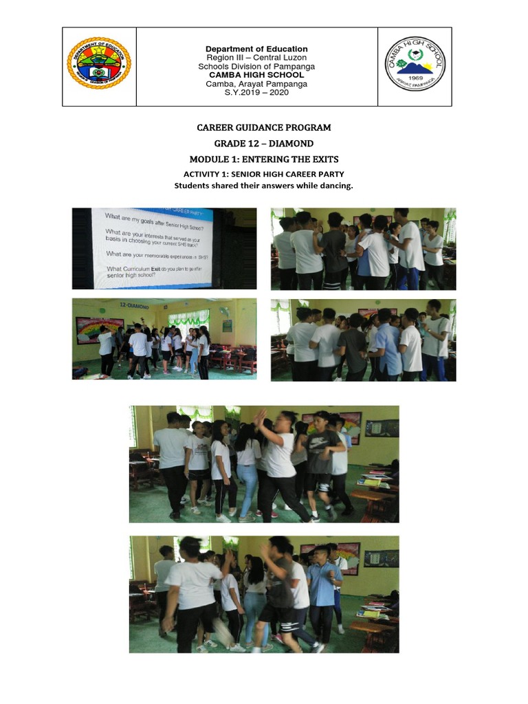 Career Guidance Program Grade 12 - Diamond Module 1: Entering The Exits ...