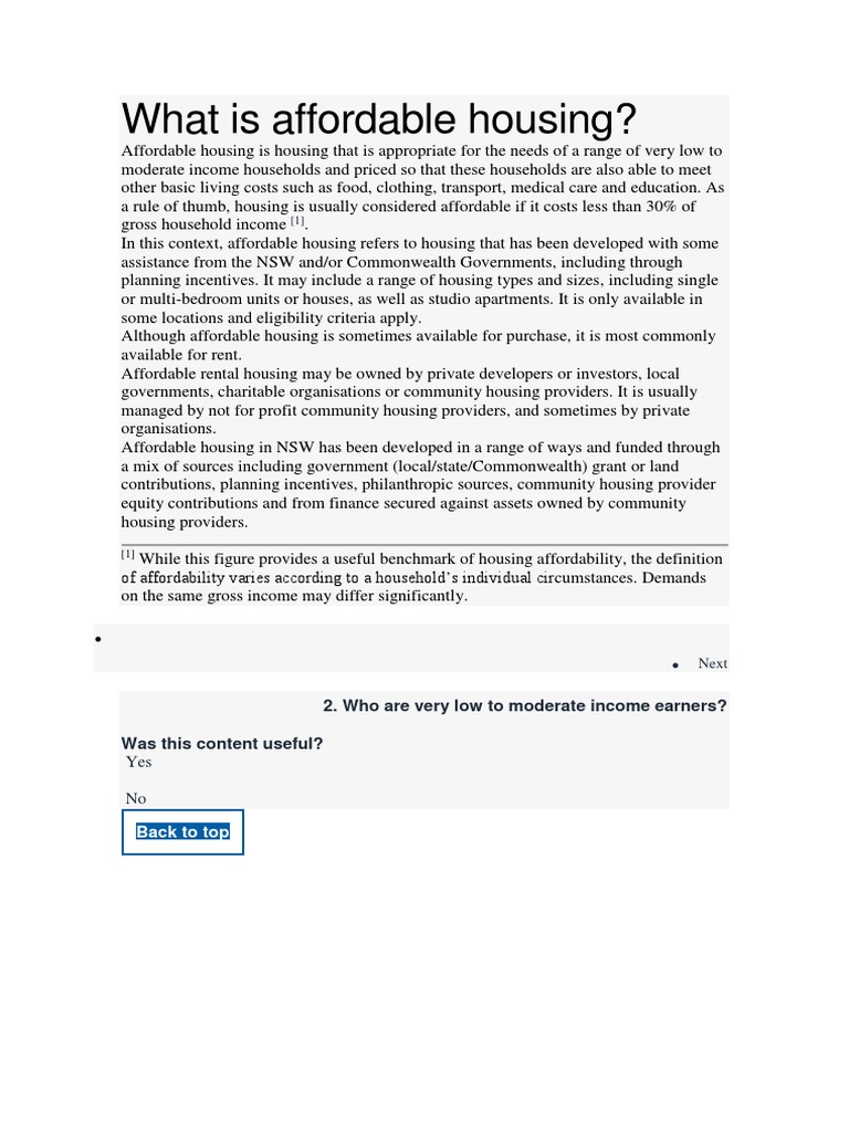 Understanding Affordable Housing Options | PDF