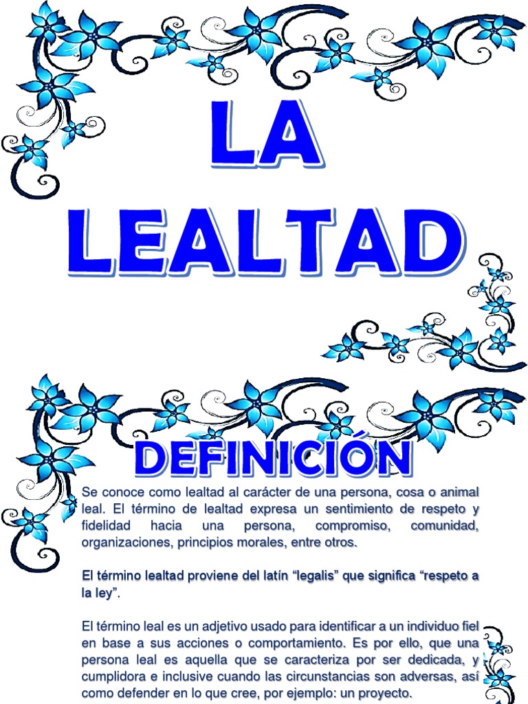 Valor La Lealtad | PDF