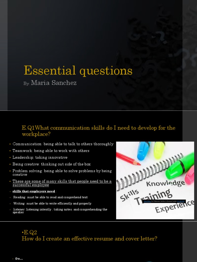 Essential Questions | PDF | Creative Commons License | Behavior Modification