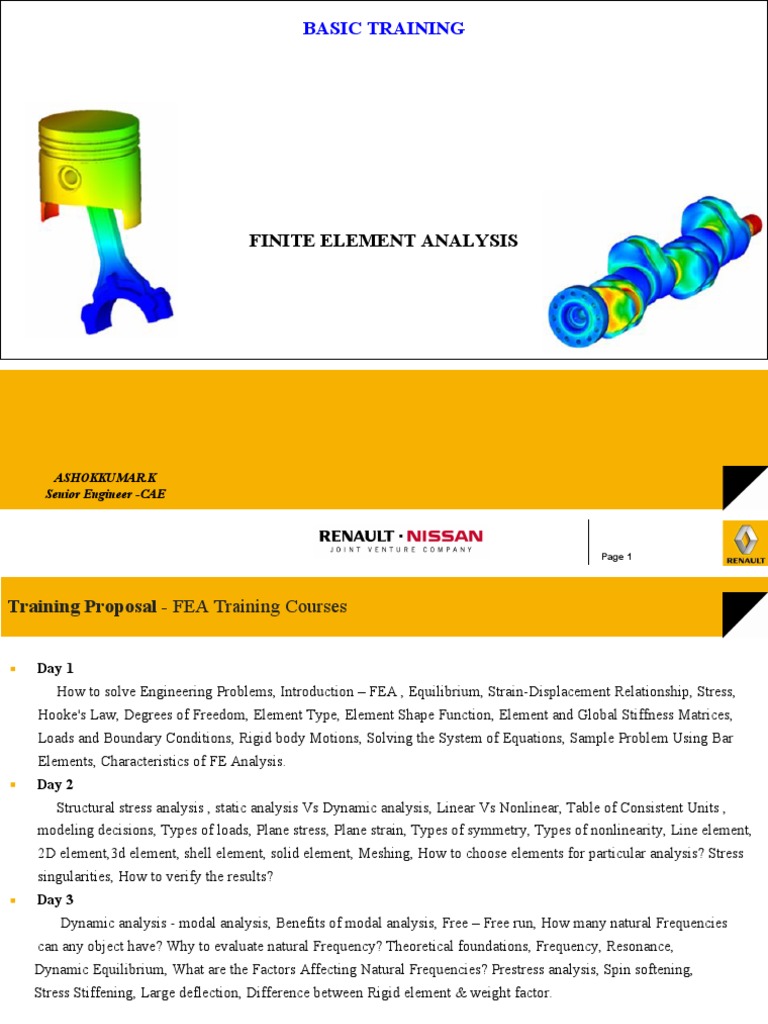 Fea Basics | Download Free PDF | Finite Element Method | Stress–Strain ...