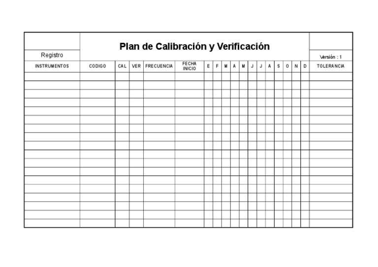 Plan de Calibración | PDF