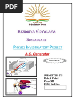 PHYsics Class12 Project Report Cbse 2020-2021 On Topic Ac Generator ...