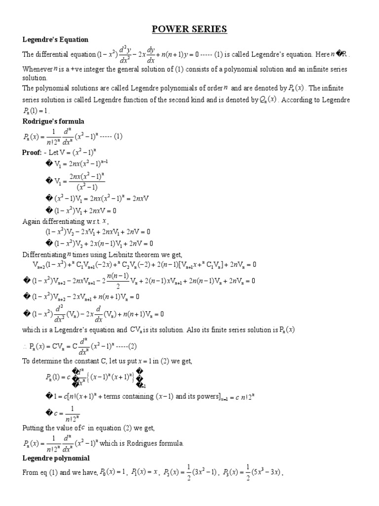 Power Series | PDF | Numerical Analysis | Mathematical Relations