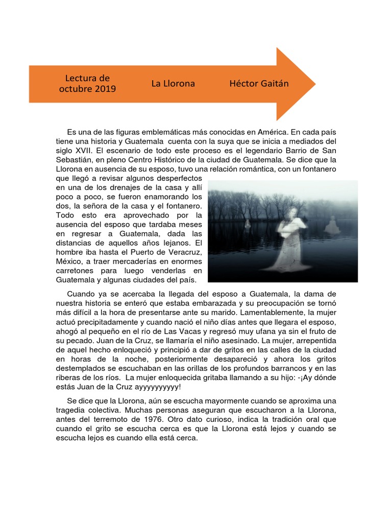 La Llorona Lectura Corta | PDF | Narrativa
