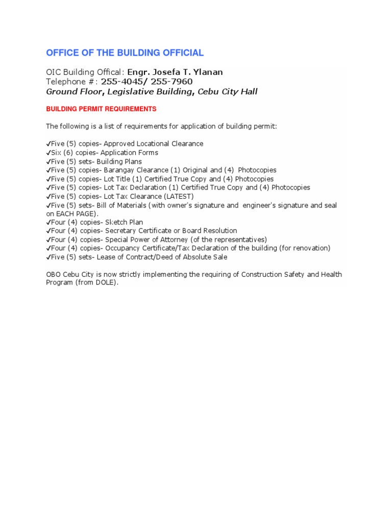 Barangay Fencing Permit Requirements | PDF