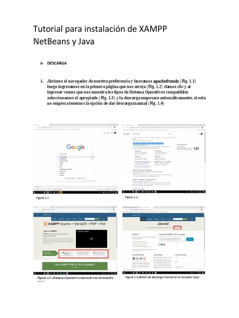 Guía de Instalación XAMPP, NetBeans y Java | PDF | Java (lenguaje de programación) | Frijoles Netos