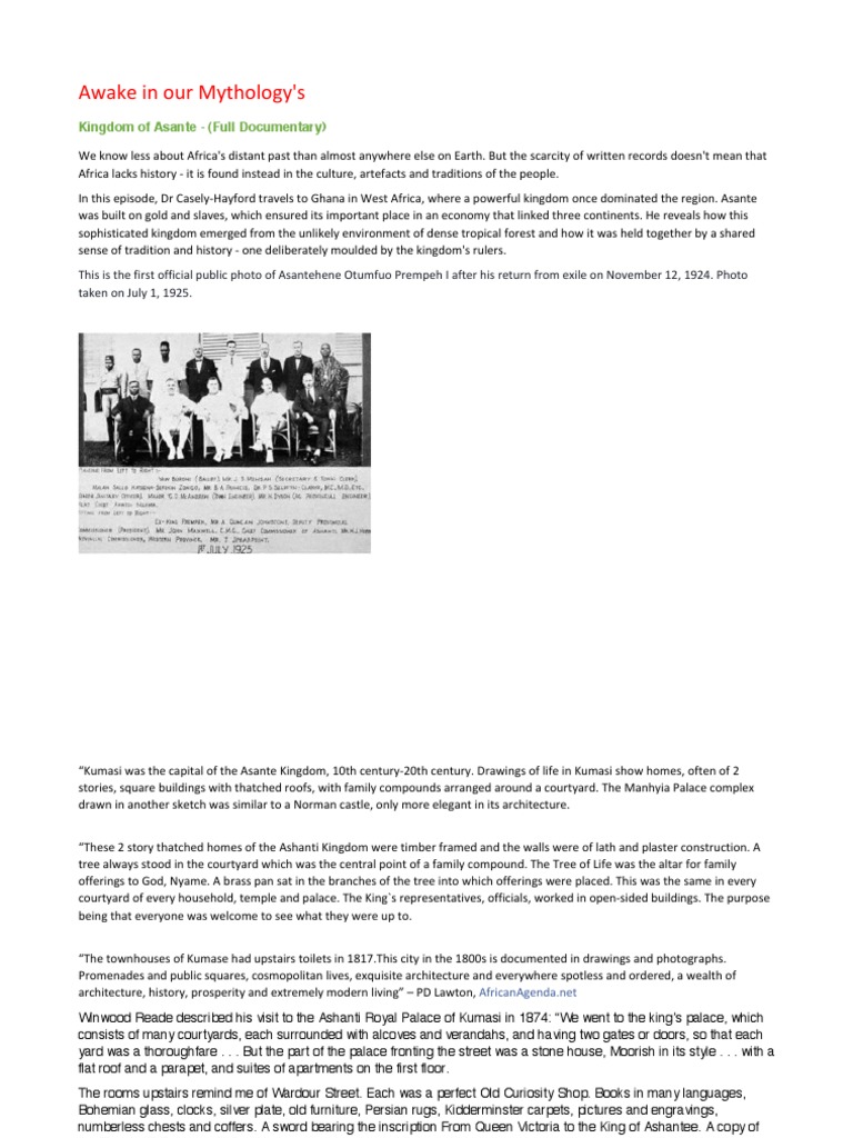 History of The Ashanti Kingdom | PDF | Ghana