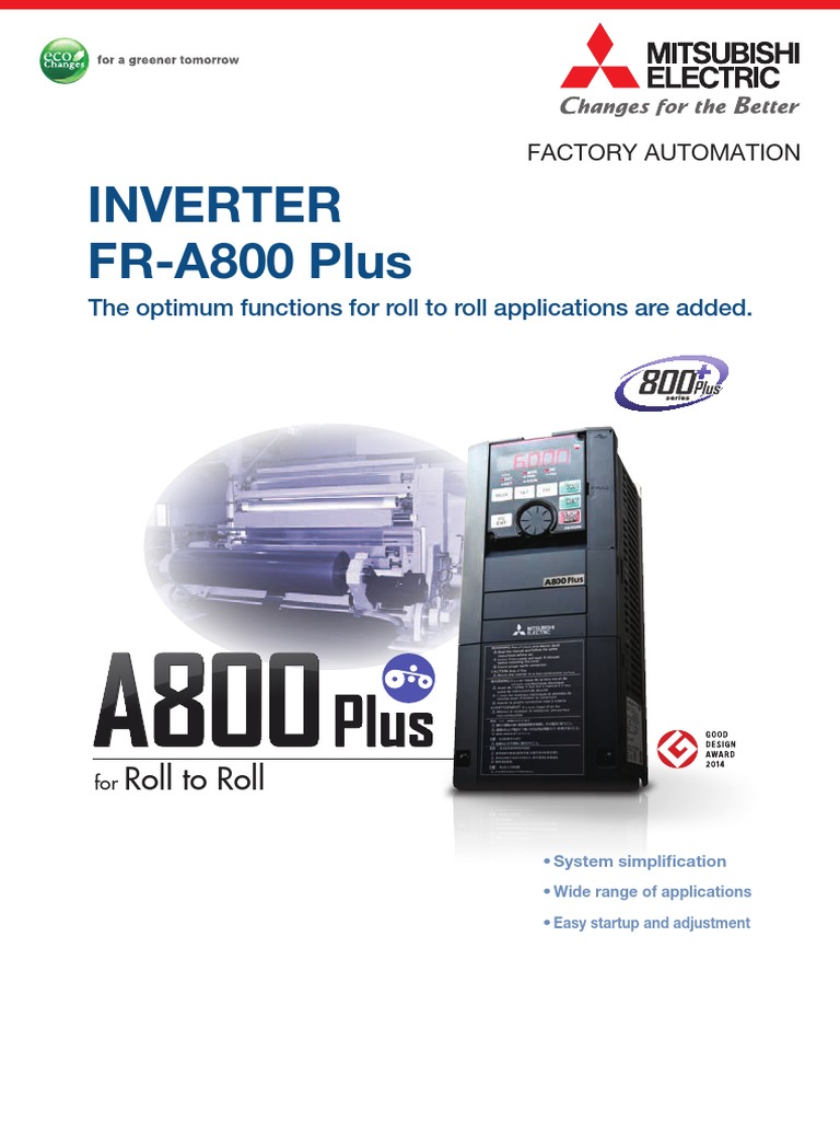 FR-A800 Plus For Roll To Roll | PDF | Electric Motor | Feedback