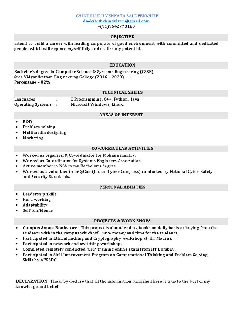 Objective: Chinduluru Venkata Sai Deekshith | PDF | Art