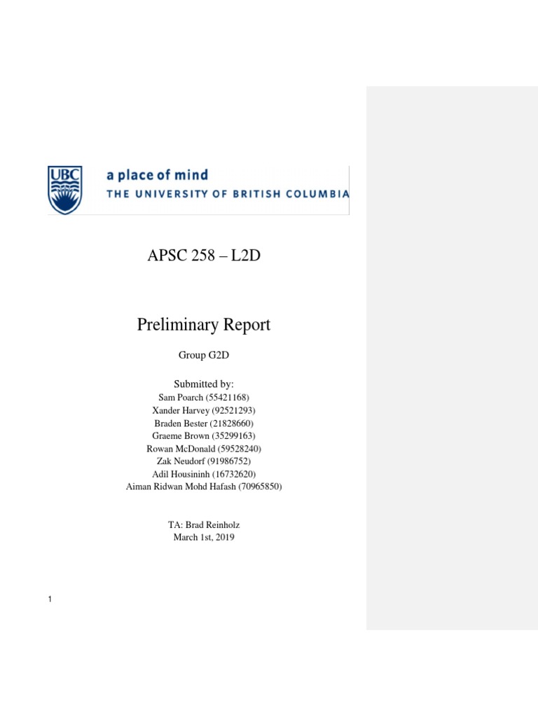 G2D Marked Hovercraft Preliminary Report Final Draft | PDF | Lift ...