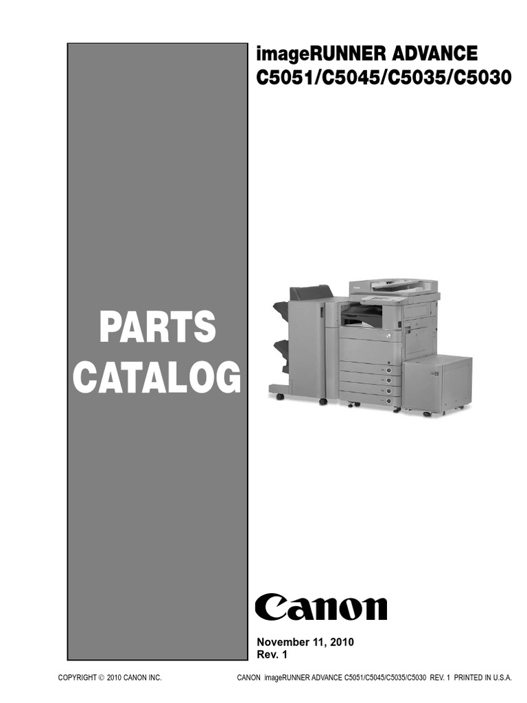 Imagerunner Advance c5051 Series PC Rev1 111110 | PDF | Manufactured ...