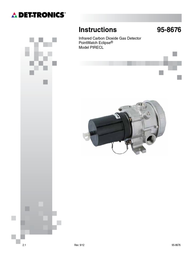 Instructions 95-8676: Infrared Carbon Dioxide Gas Detector Pointwatch ...