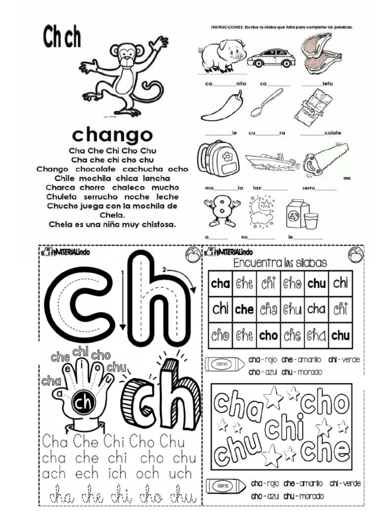 Silabas Cha Che Chi Cho Chu | PDF