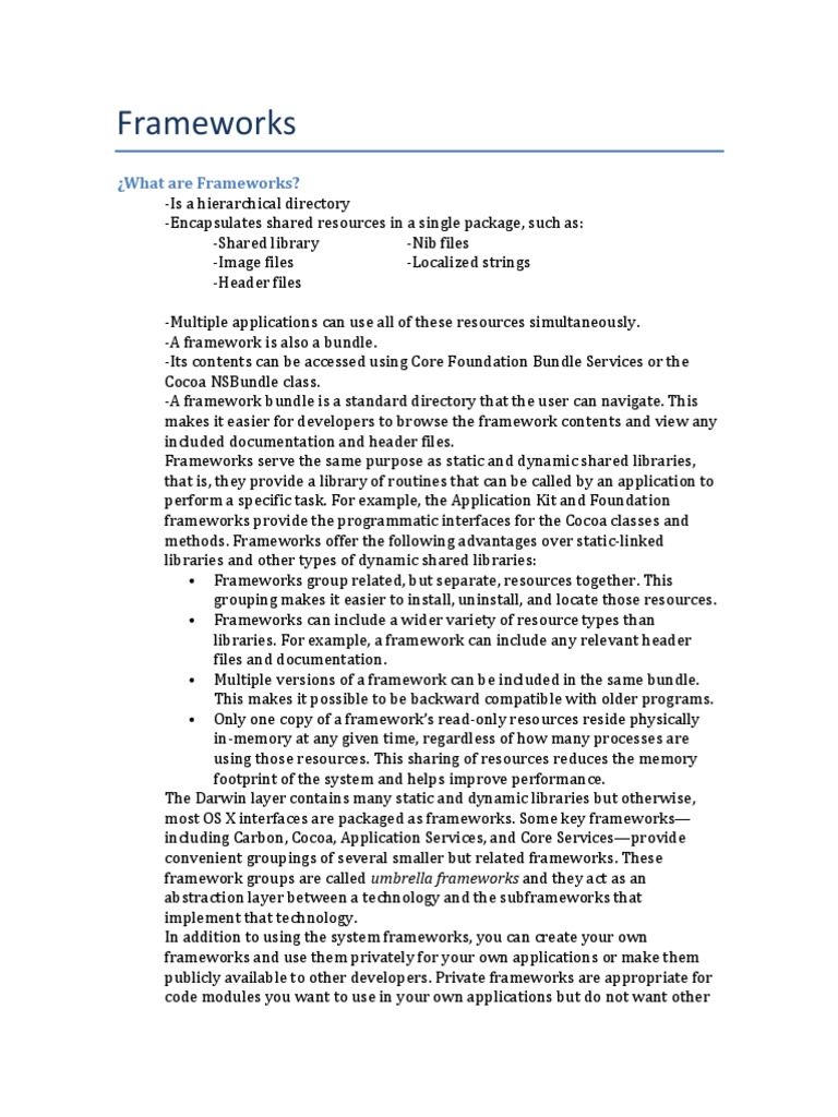 Inv. Frameworks | PDF | Library (Computing) | Software Framework