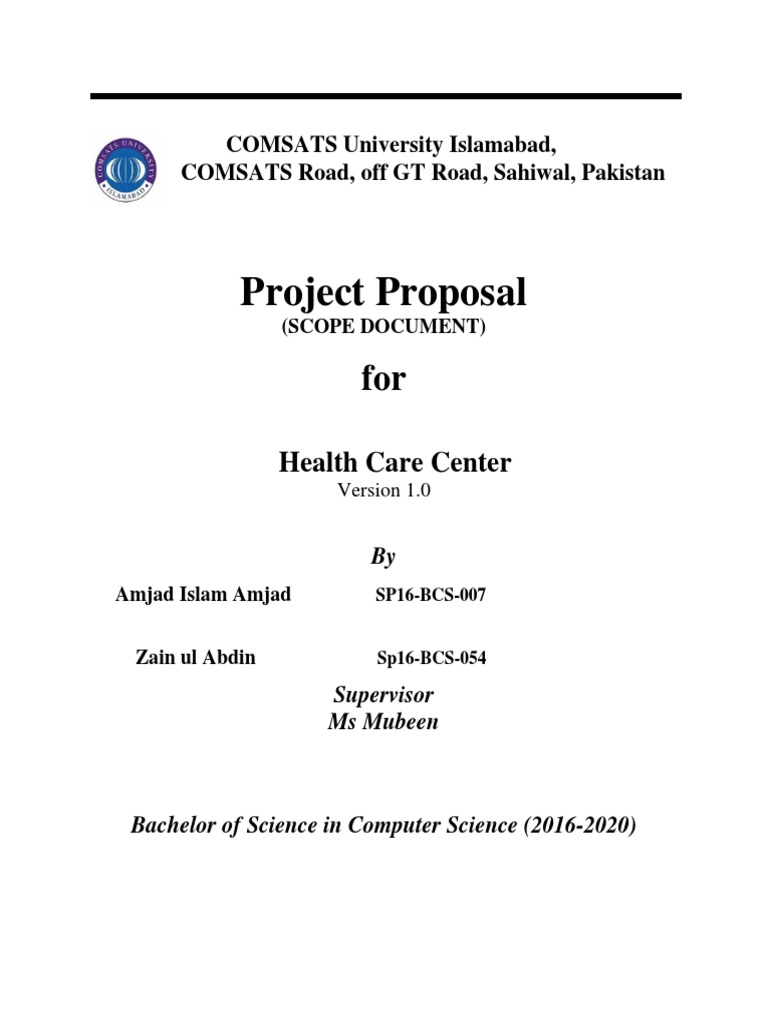 Project Proposal: Health Care Center | PDF | Web Application | Websites