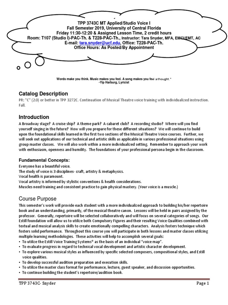 TPP 4259C-MT Applied Studio Voice III: Catalog Description | PDF ...