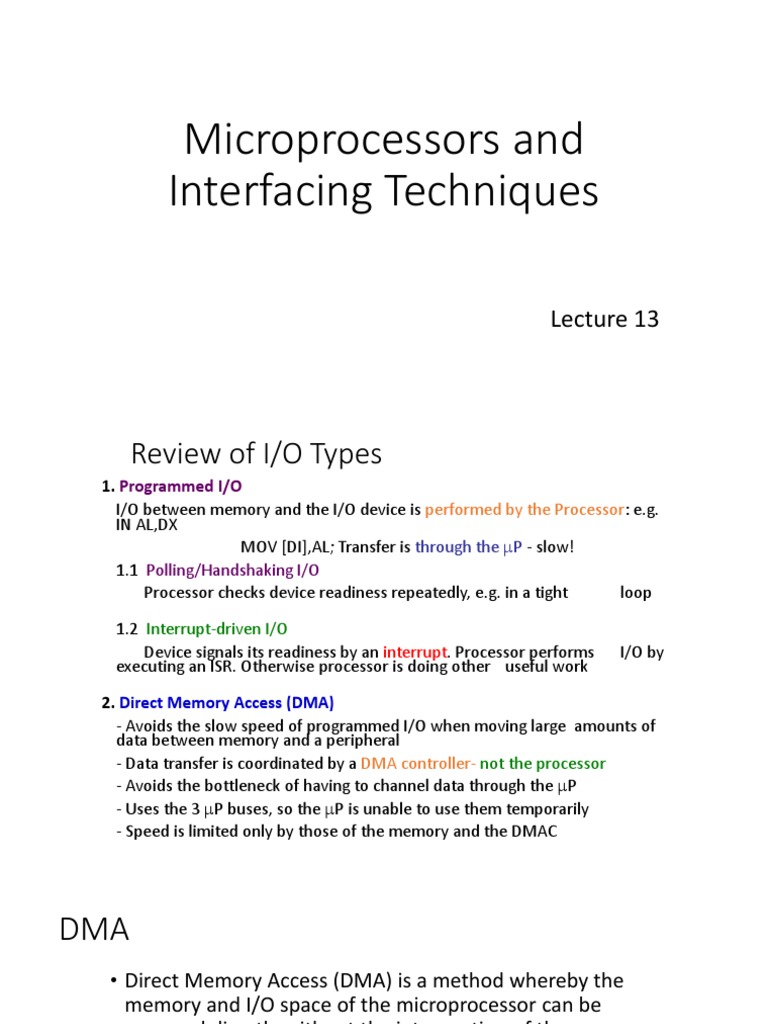 Microprocessors and Interfacing Techniques | PDF | Input/Output ...