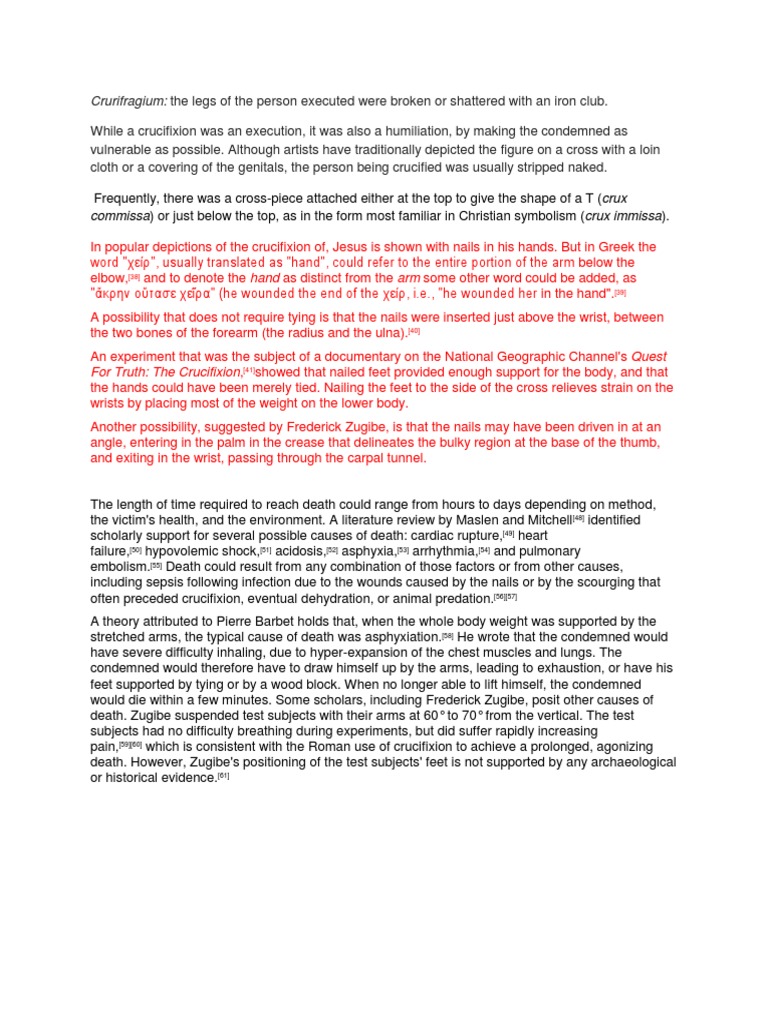 Crurifragium | PDF | Crucifixion | Medical Specialties