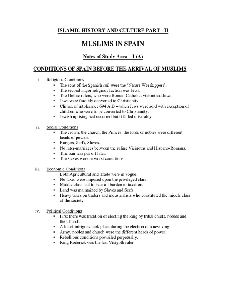 Islamic History - II Notes (Unlocked) | PDF | Berbers | Al Andalus