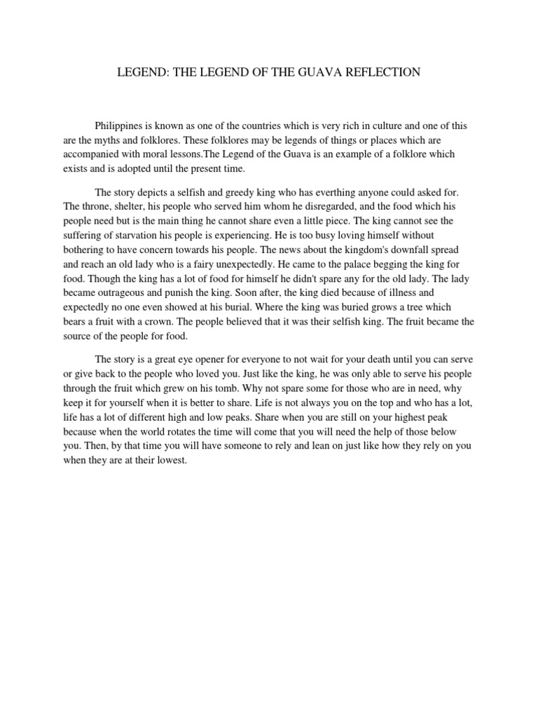 Legend: The Legend of The Guava Reflection | PDF