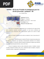 Ficha Tecnica Del Wppsi Iii PDF | PDF