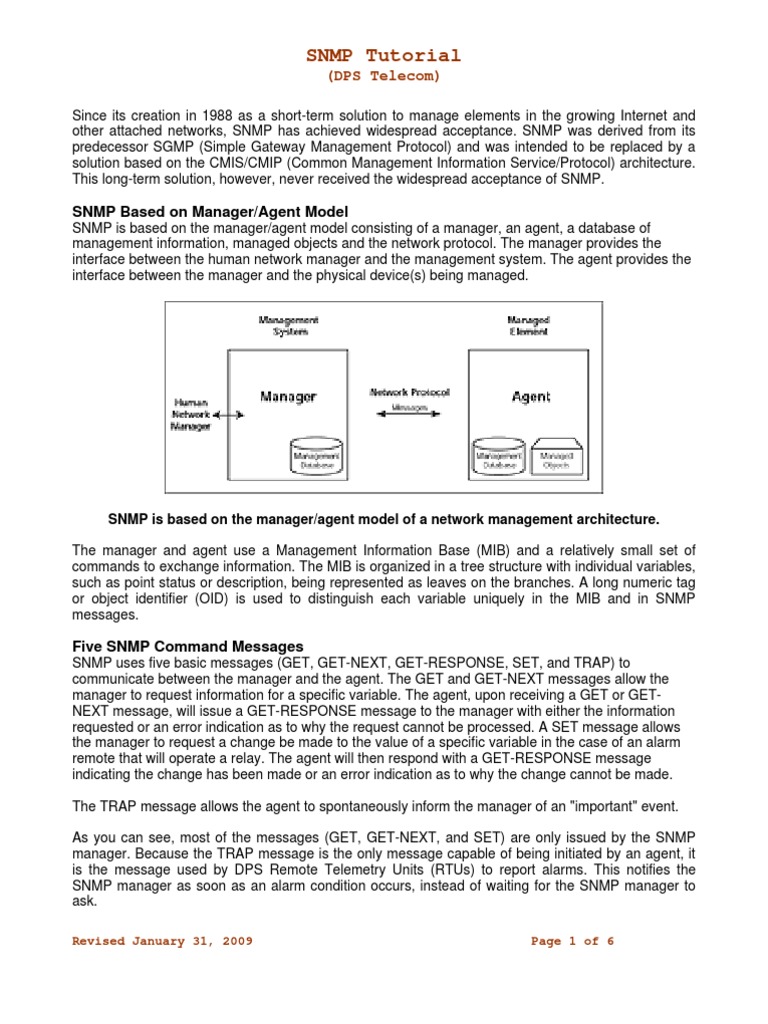 SNMP Tutorial | PDF | Internet Protocols | Computer Network