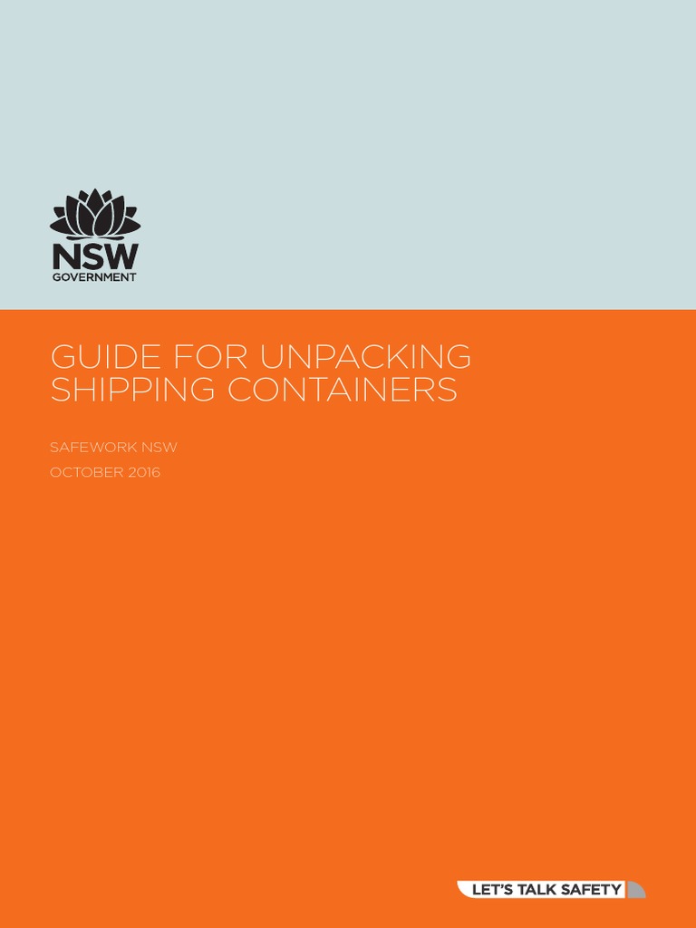 SW08344 Guide For Unpacking Shipping Containers | PDF | Occupational ...