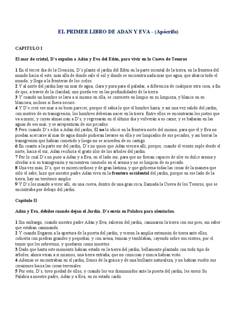 Primer Libro de Adan | PDF | Adán y Eva | Adán