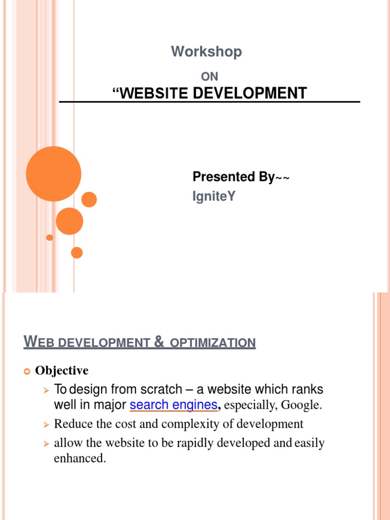 "Website Development: Workshop | Download Free PDF | Search Engine ...