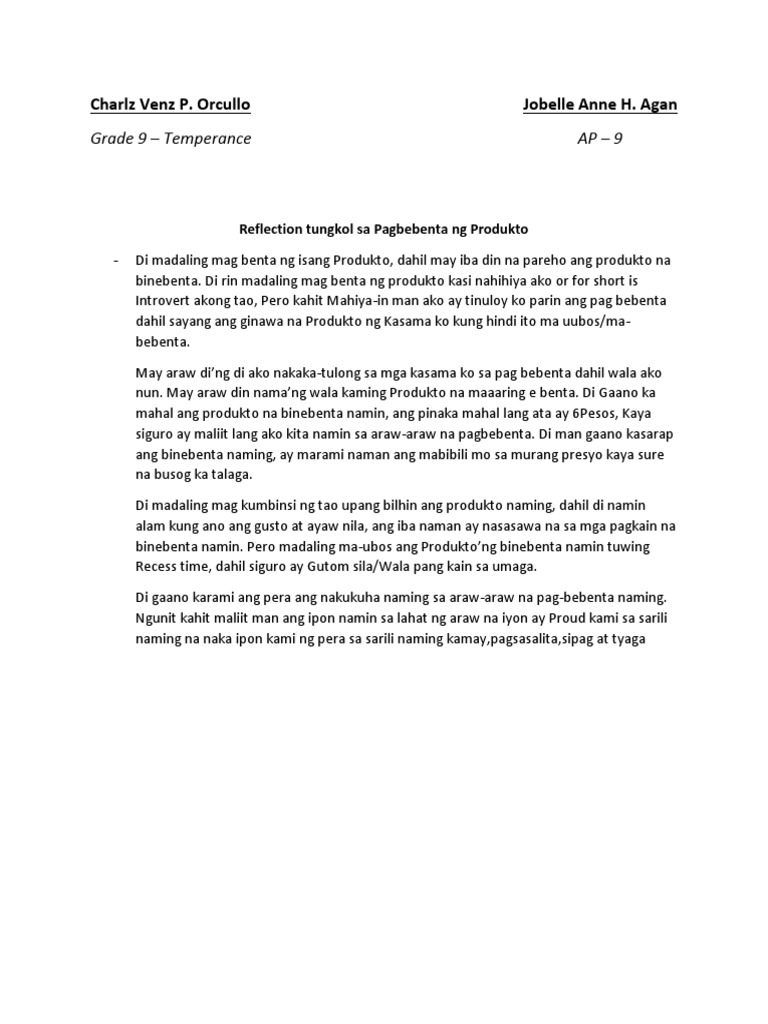 AP Reflection | PDF