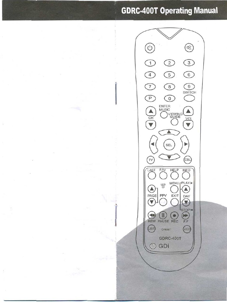 Manual Control Remoto GDI GDRC-400T PDF | PDF