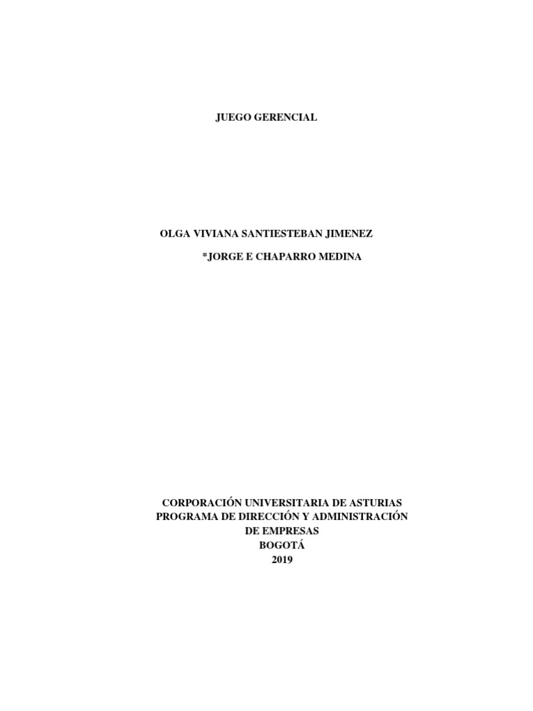 Caso Practico Unidad 3 Juego Gerencial | PDF | Depreciación | Business