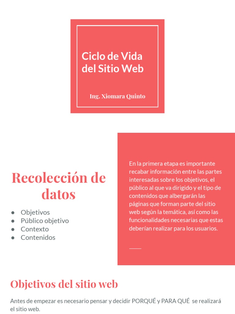 Ciclo de Vida Del Sitio Web | Descargar gratis PDF | Sitios web | Red ...
