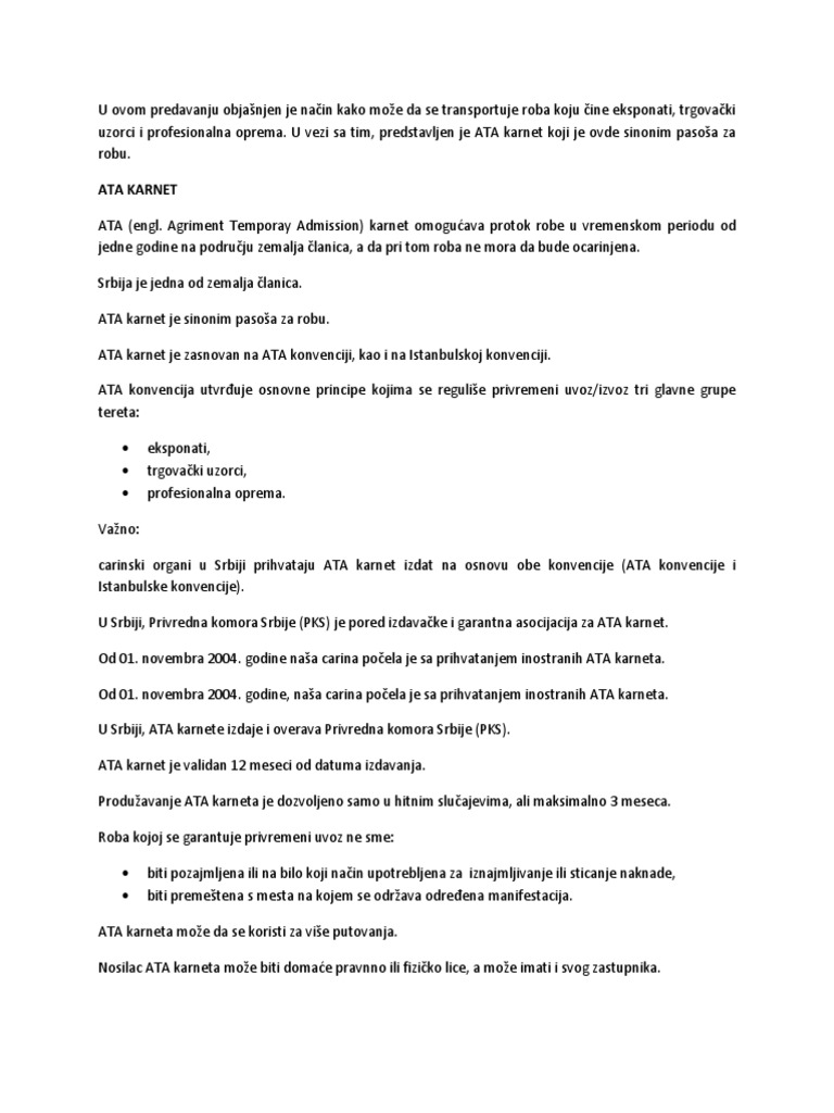 Ata Karnet | PDF