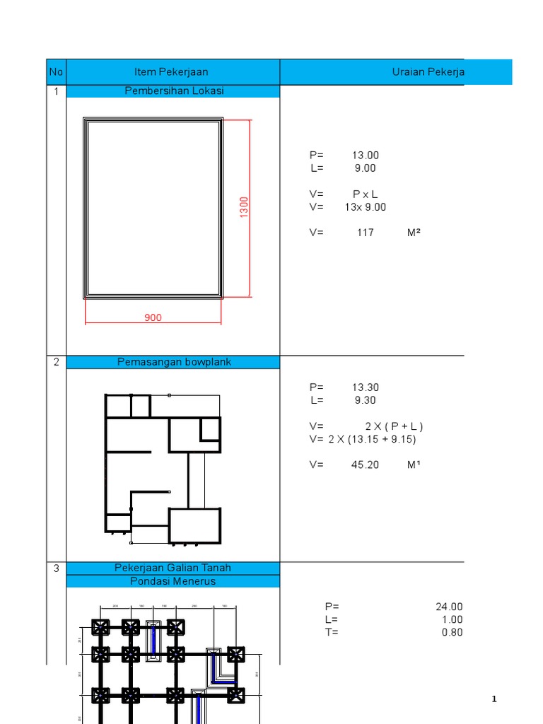 Contoh Langkah Membuat RAB Di Excel Manual | PDF | Alam
