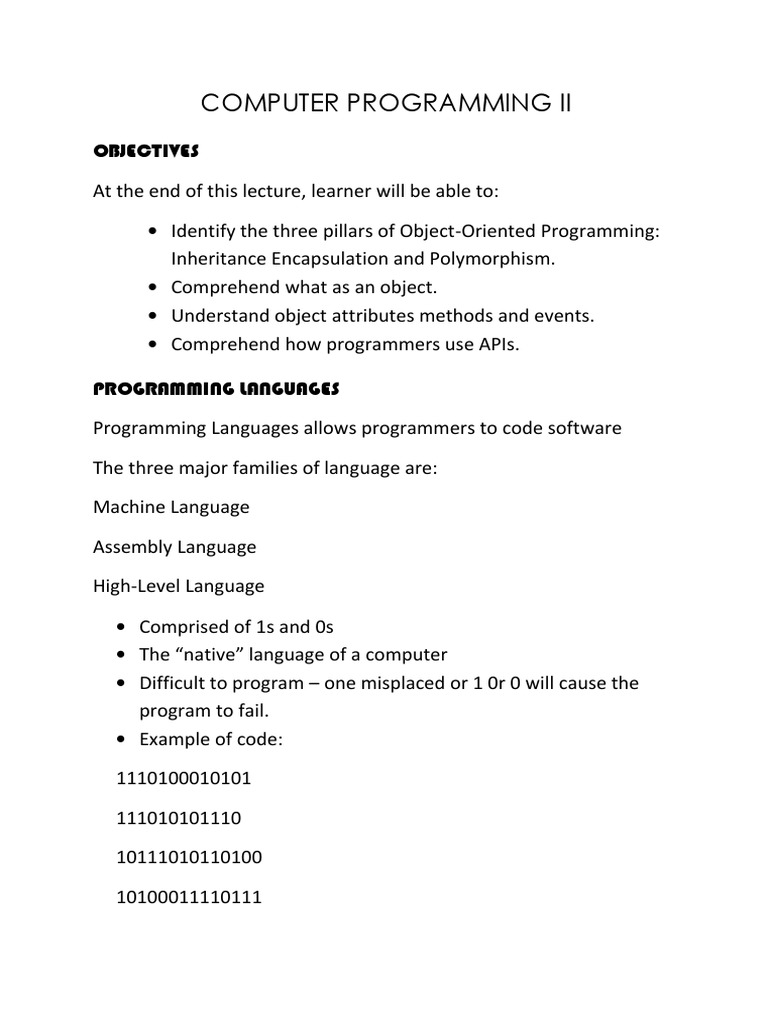 Computer Programming | PDF | Philippines