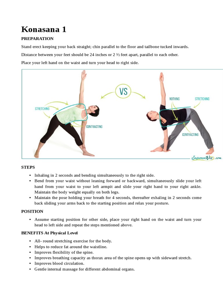 Konasana 1: Benefits and Steps | PDF