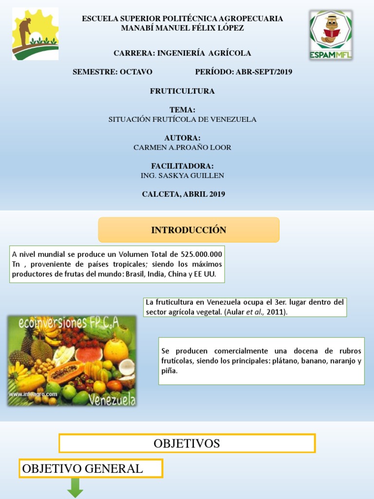 Fruticultura en Venezuela | PDF | melocotón | Venezuela