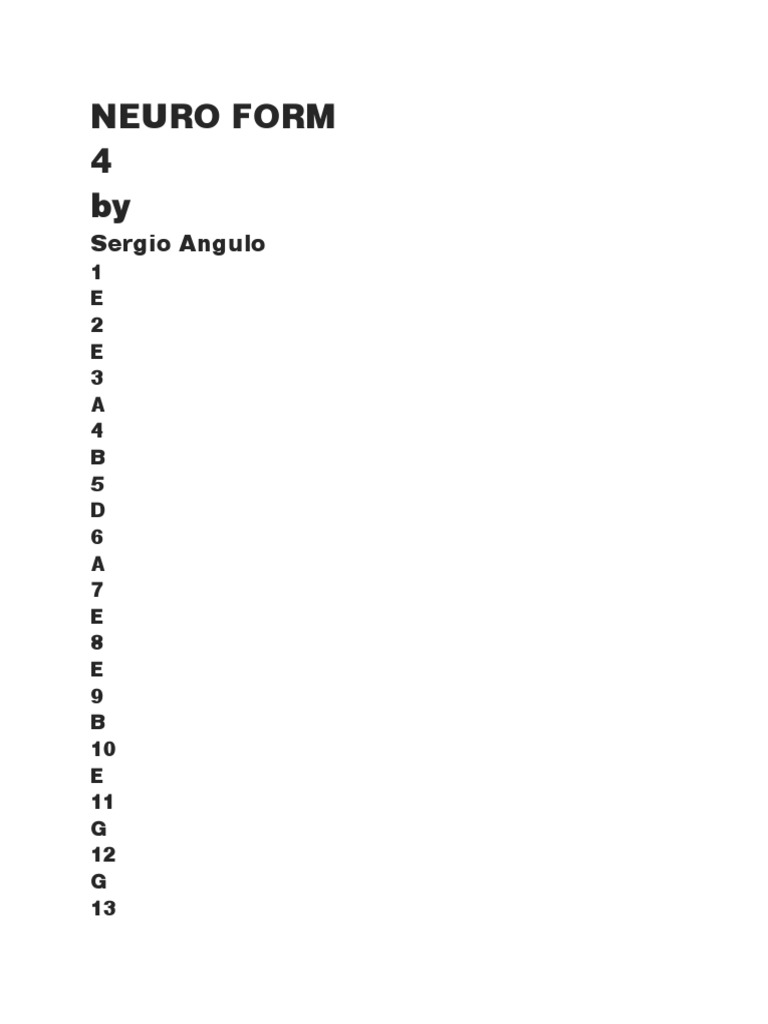 Neuro Form 4 By: Sergio Angulo | PDF | Central Nervous System ...