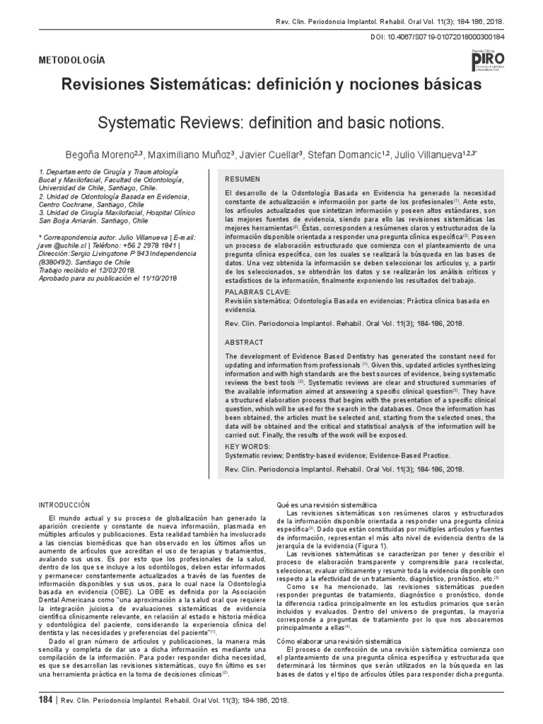 Definición y Metodología de Revisiones Sistemáticas | PDF ...