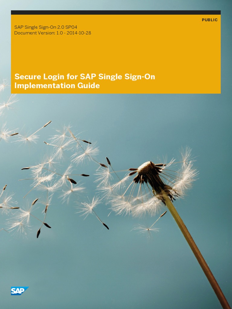 Secure Login For SAP - Single Sign-On 2.0 SP 04 Implementation Guide ...