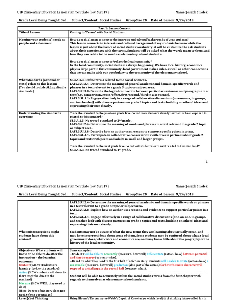 Lesson Plan Level 3 1 1 | PDF | Educational Assessment | Rubric (Academic)
