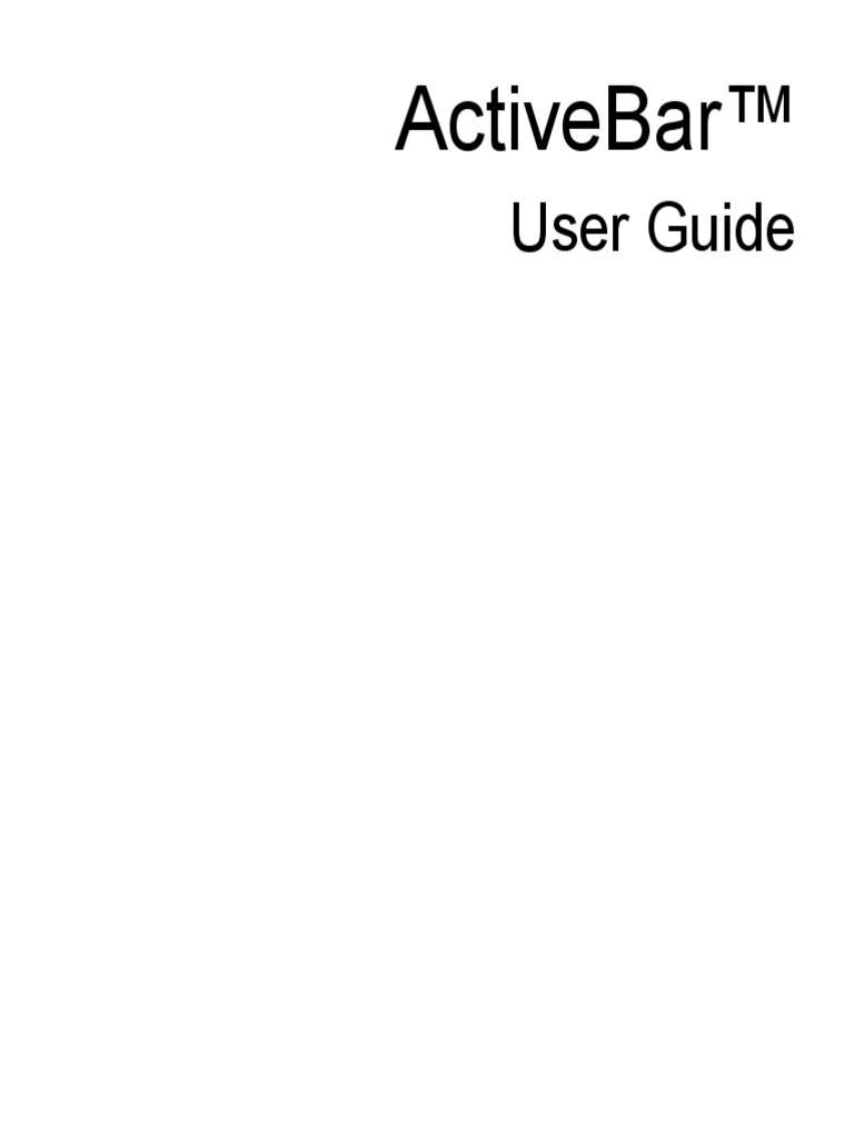 Active Bar Manual | PDF | Icon (Computing) | Menu (Computing)