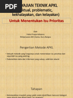 Contoh Teknik Analisis APKL, USG Dan Fishbone | PDF