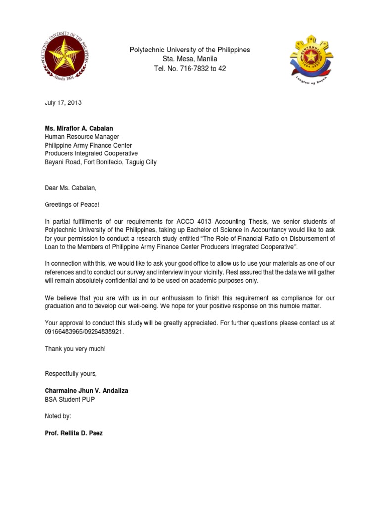 Request Letter To Conduct Research | Download Free PDF | Economies ...