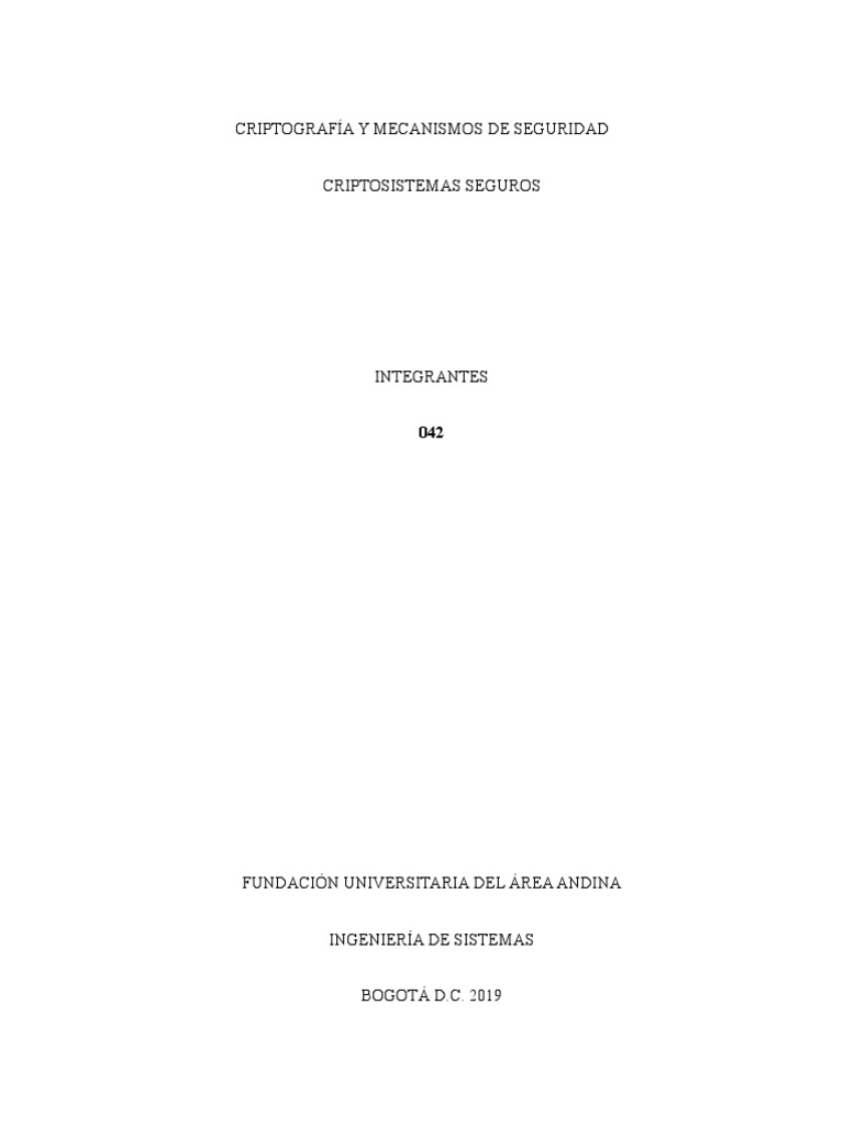 Criptografia Eje 4 | PDF | Criptografía | Clave (criptografía)