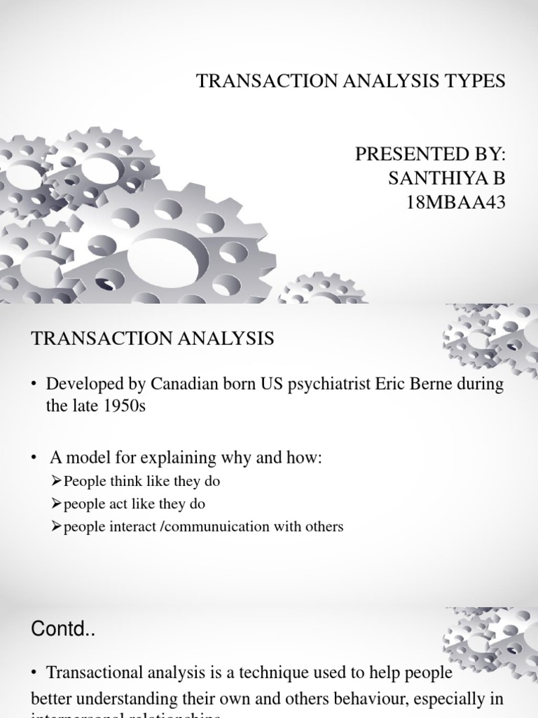 Types of Transaction Analysis Explained | PDF | Career & Growth | Self ...